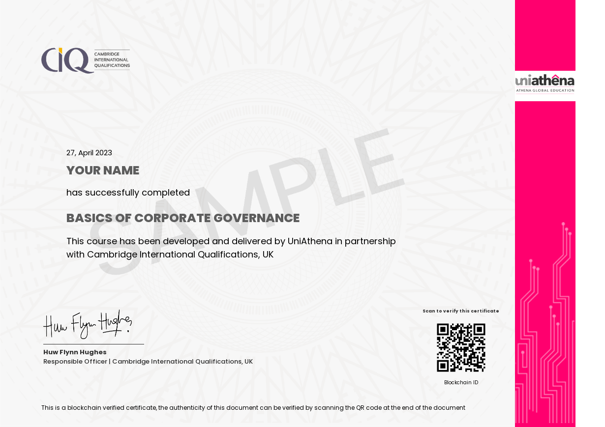 Basics of Corporate Governance Online Short Course